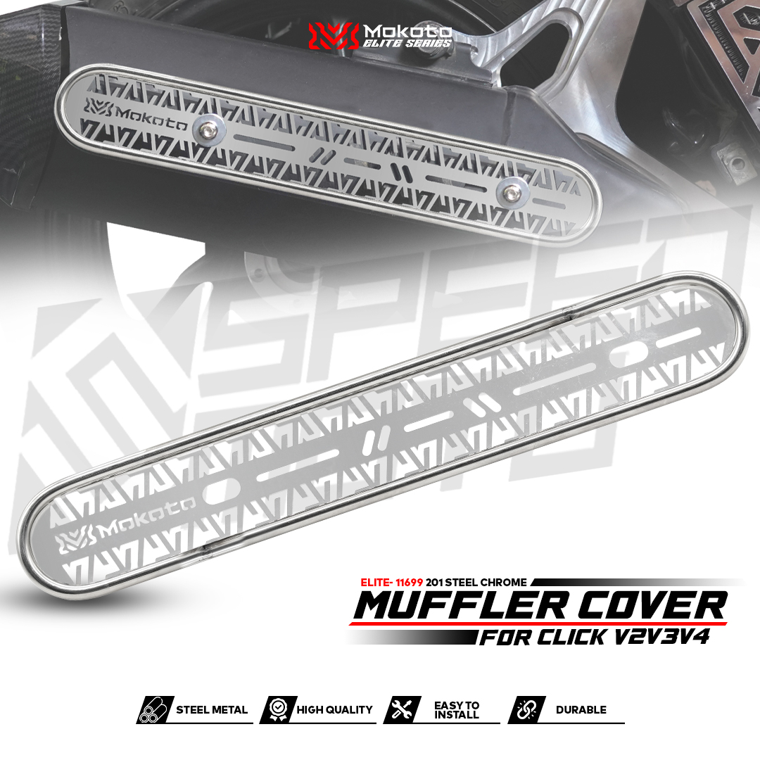 MOKOTO ELITE SERIES HONDA CLICK V2/V3/V4 MUFFLER COVER ELITE-11699 ...