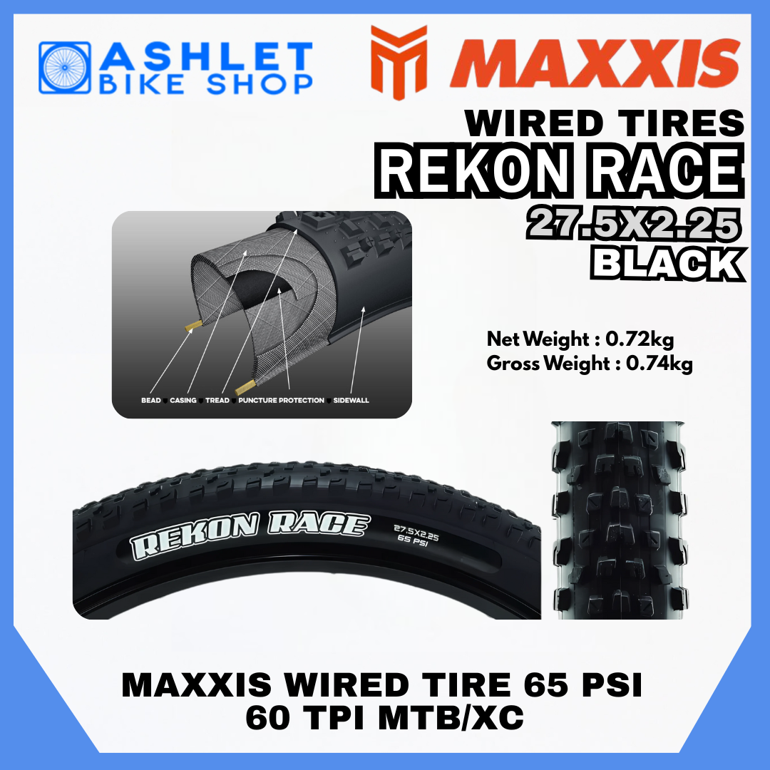 MAXXIS REKON RACE WIRED TIRE MTB XC 27.5x2.25 / 29x2.25 BLACK ( Sold ...