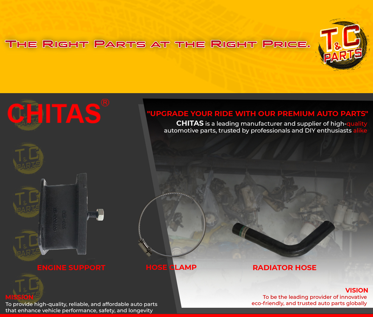 MITSUBISHI 4D56 L-300 FRONT RIGHT / LEFT ENGINE SUPPORT MB-006605 CTB ...