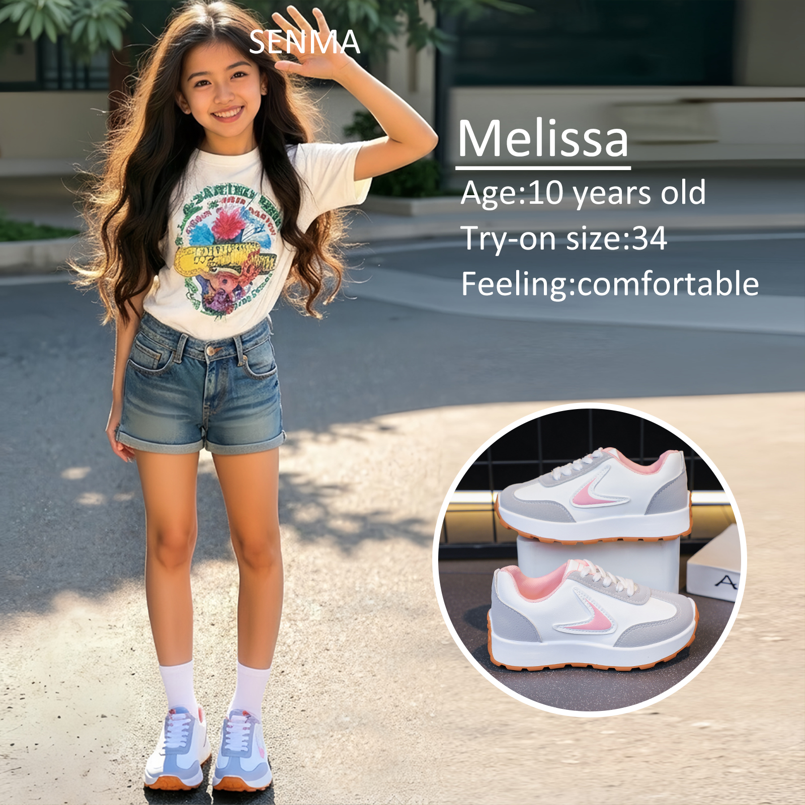 SENMA Rubber Shoes For Kids Girls Korean Shoes White Girl Shoes ...