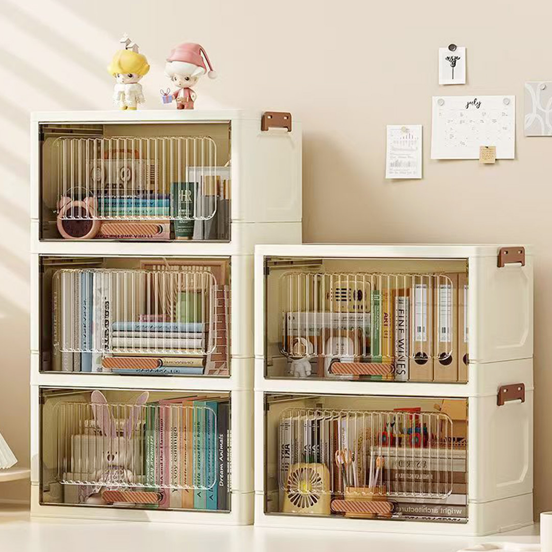 UPUP 2-6 Tier Foldable Storage Cabinet With Flip Door Plastic Organizer ...