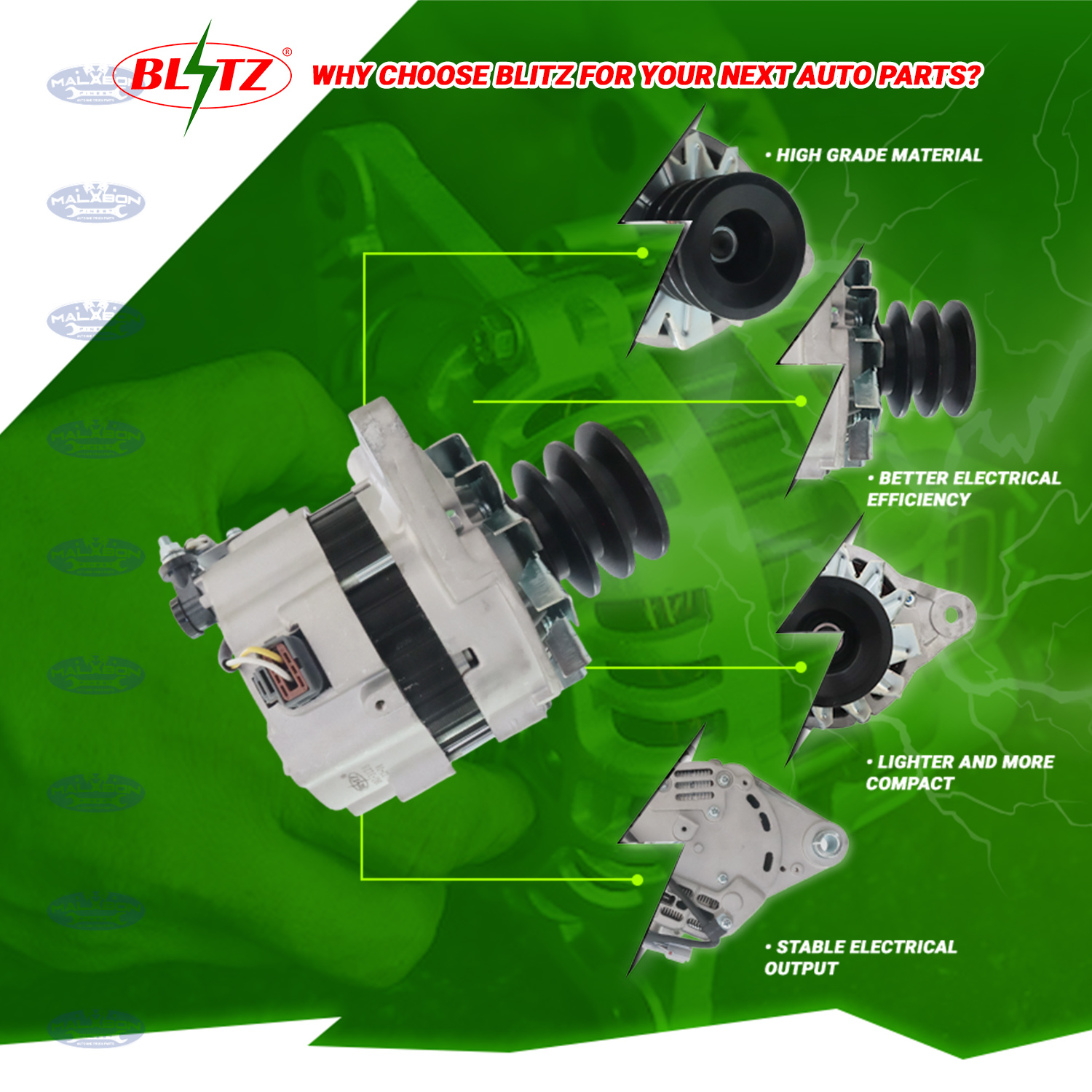 ISUZU 6HK1 6HL1 ALTERNATOR ASSEMBLY 24V / 50A 3 PULLEY BLITZ | Shopee ...