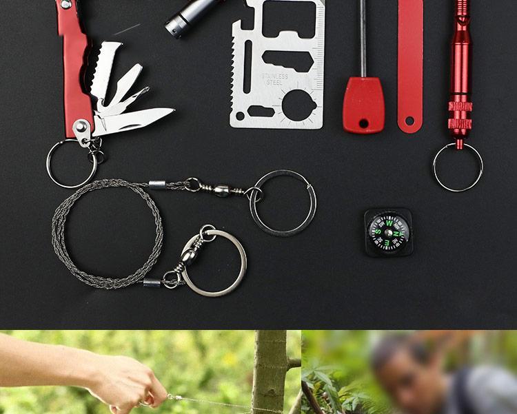 Portable SOS Survival Box Outdoor Survival Tool Storage Box Survival ...