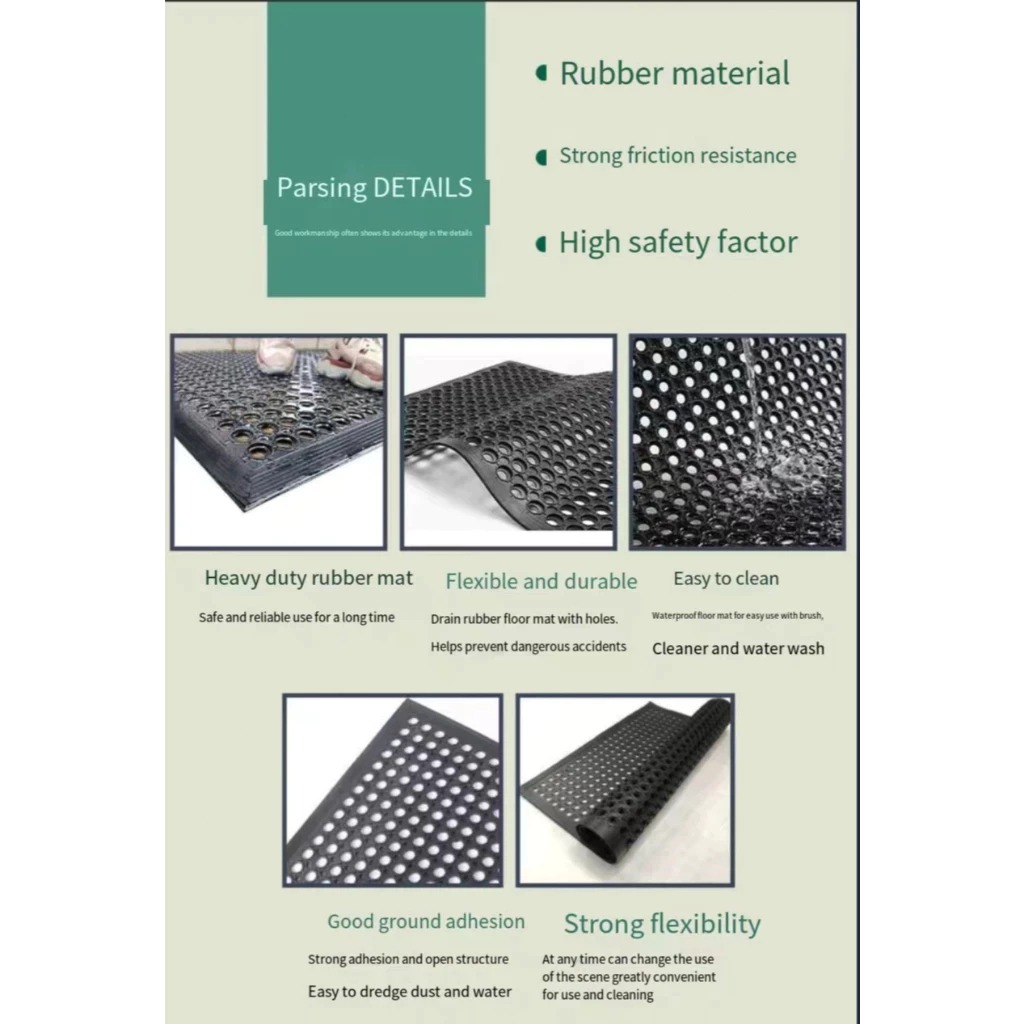 Commercial anti slip and waterproof rubber mat, suitable for hotels and ...