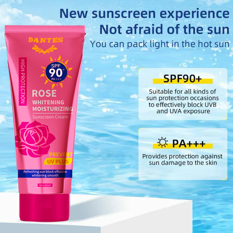Original Rose SPF90+ PA+++ Sunscreen Cream High Protection UV+ KISS ...