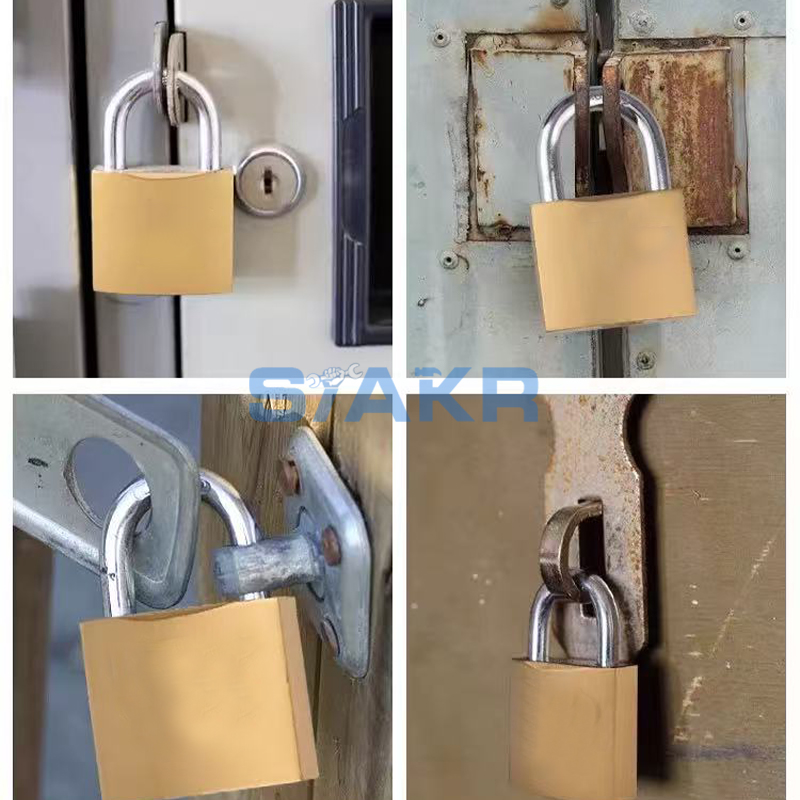 5pcs Heavy-Duty Security 1Padlock Door Lock Brass Padlock Stainless ...