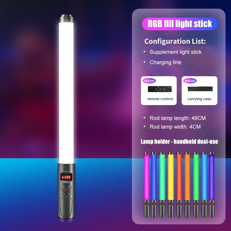 RGB light Fill light stick Handheld LED Light Tube Ambient Light ...