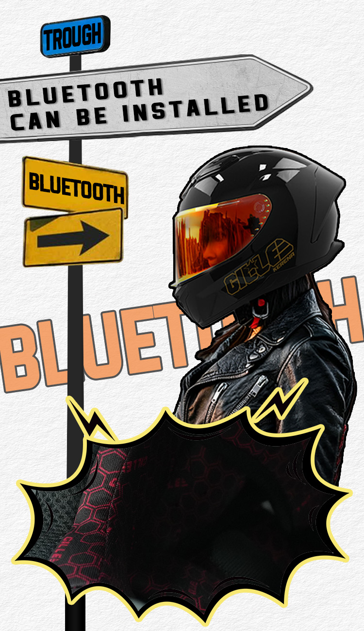 GILLE FF007 KERENA Helmet Two Tone Full Face Motorcycle Helmet For ...