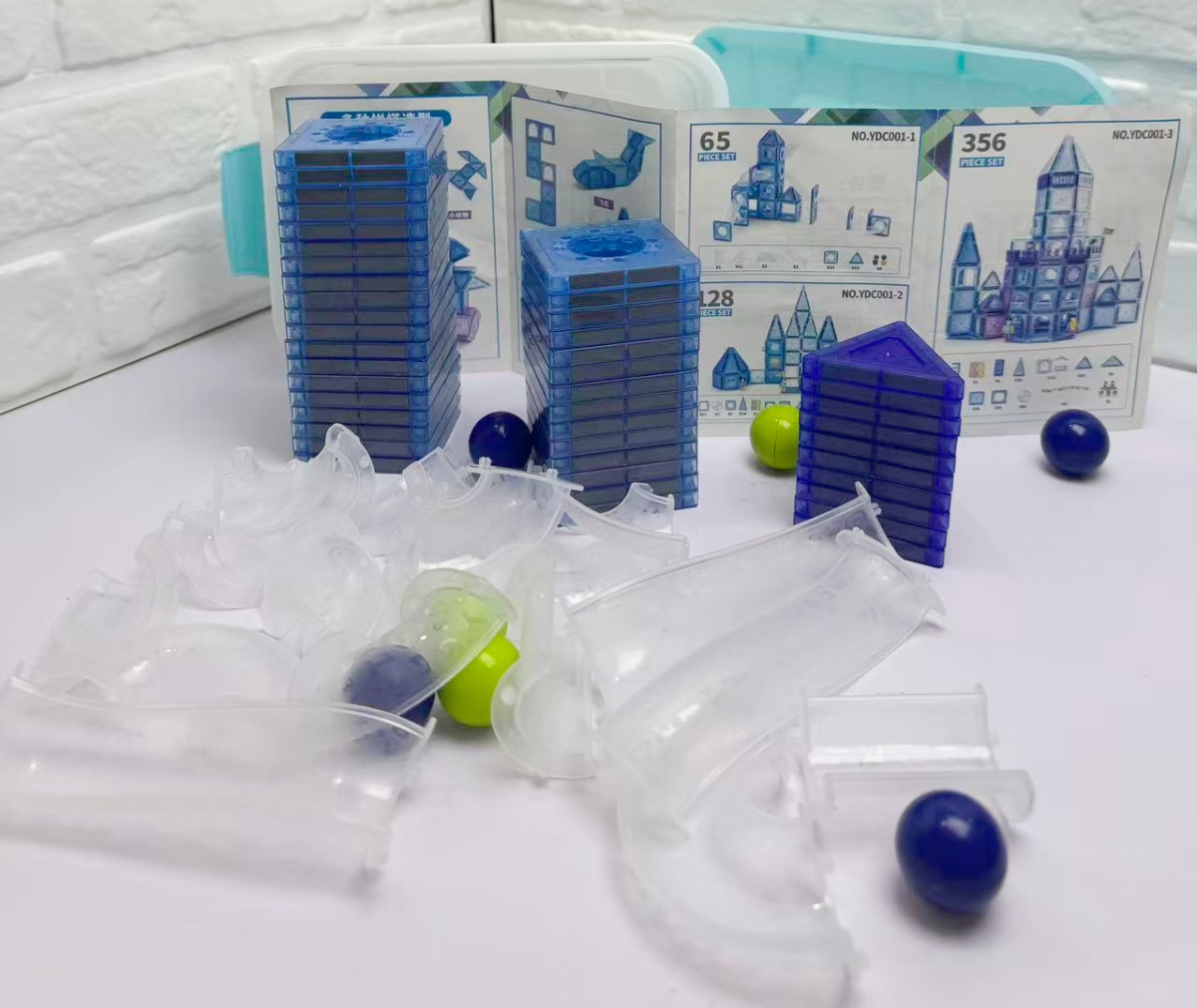 Magnetic Tiles Slide Track DIY Puzzle Toys Large Size Assembly Toys ...