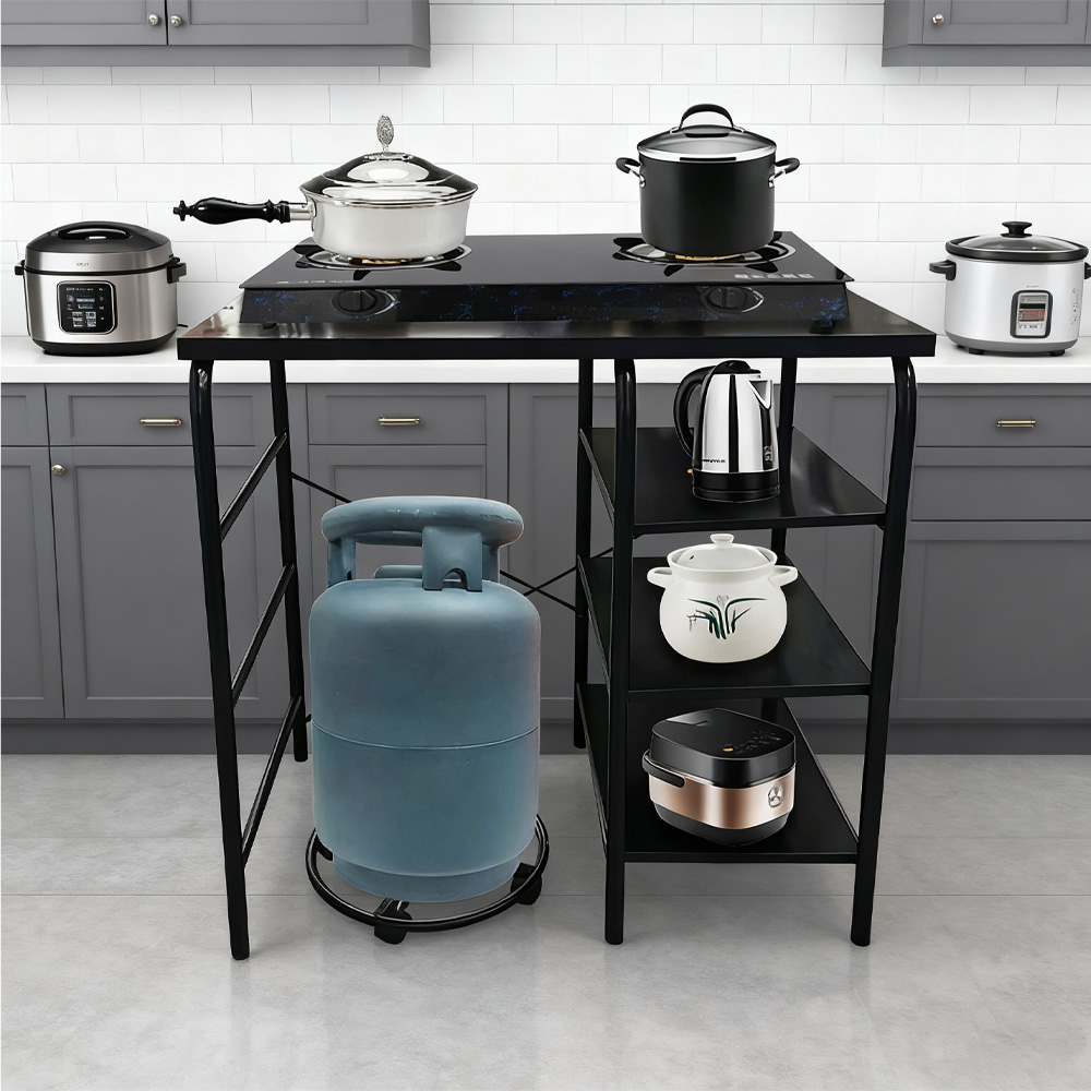 Kitchen Gas Stove Rack Heavy Duty Shelf Stainless Metal Storage Rack ...