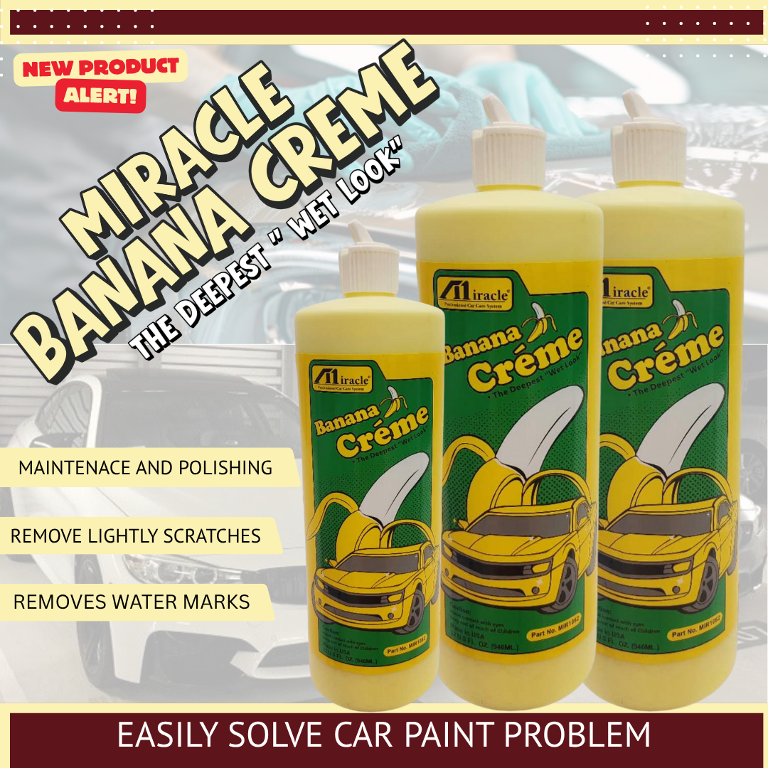 COS Banana Creme Wax Polish for Car Care Effective in Removing Water ...