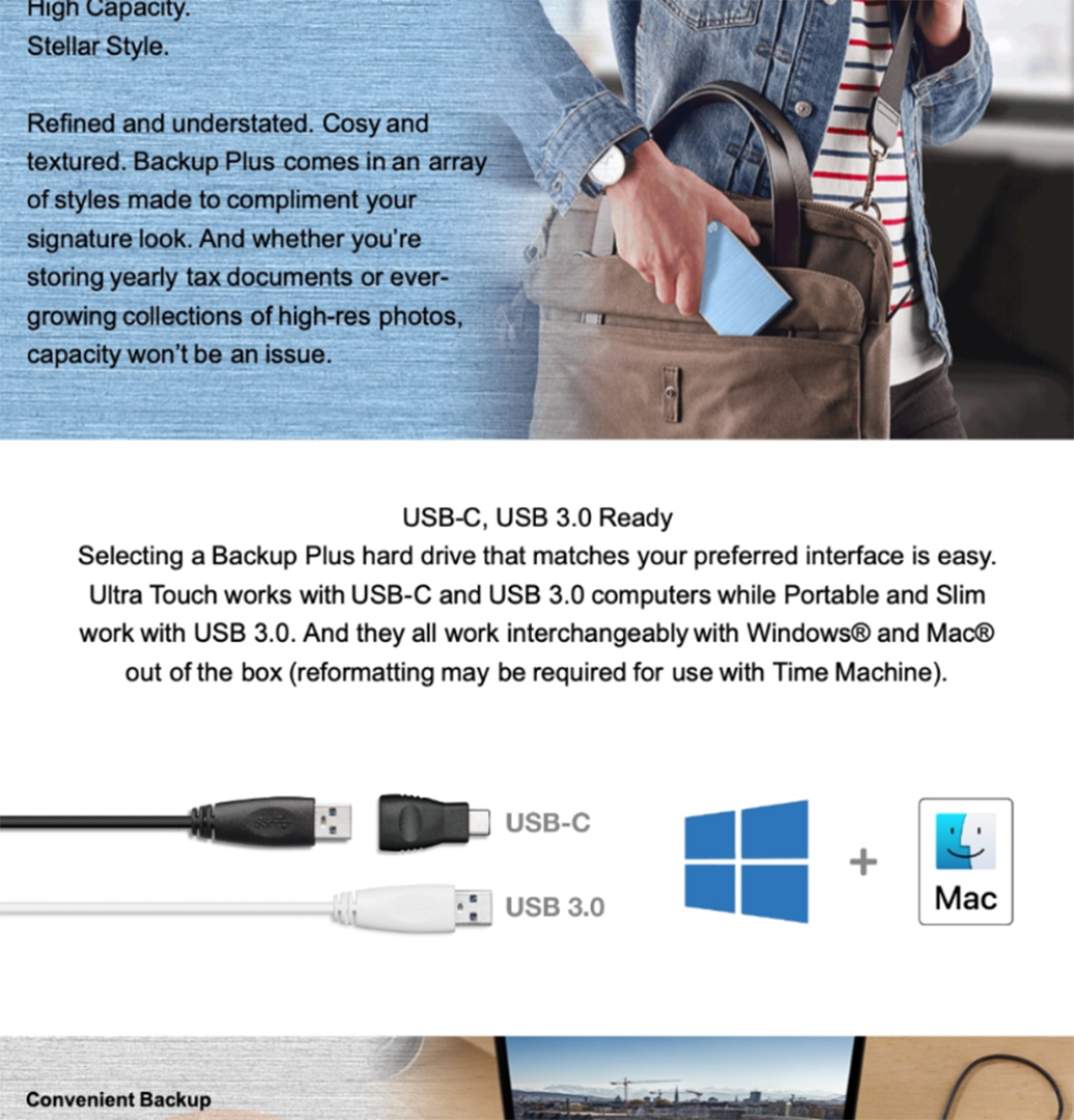 Seagate 1TB/2TB One Touch External Hard Drive Portable USB 3.0 External ...