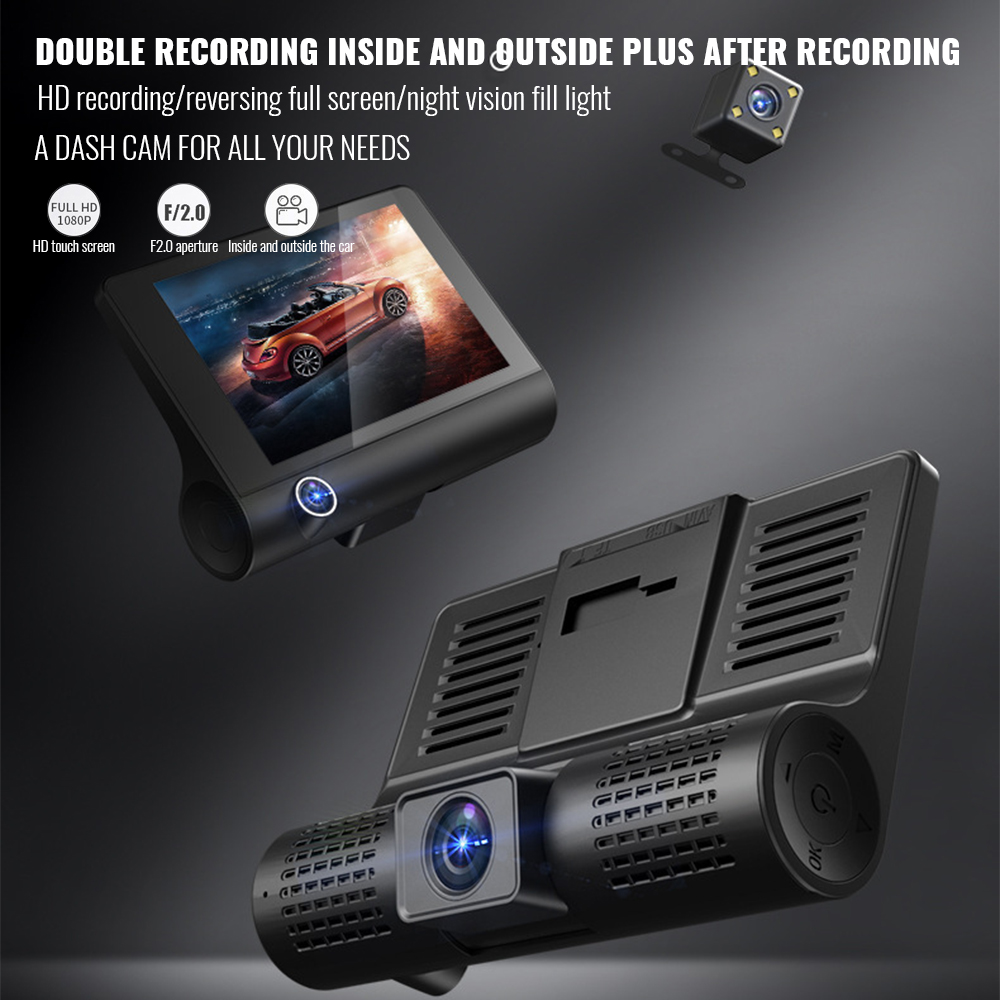 XIAOMI Dash Cam For Car Front And Rear Dashcam 3 Camera Wifi 1080P HD ...