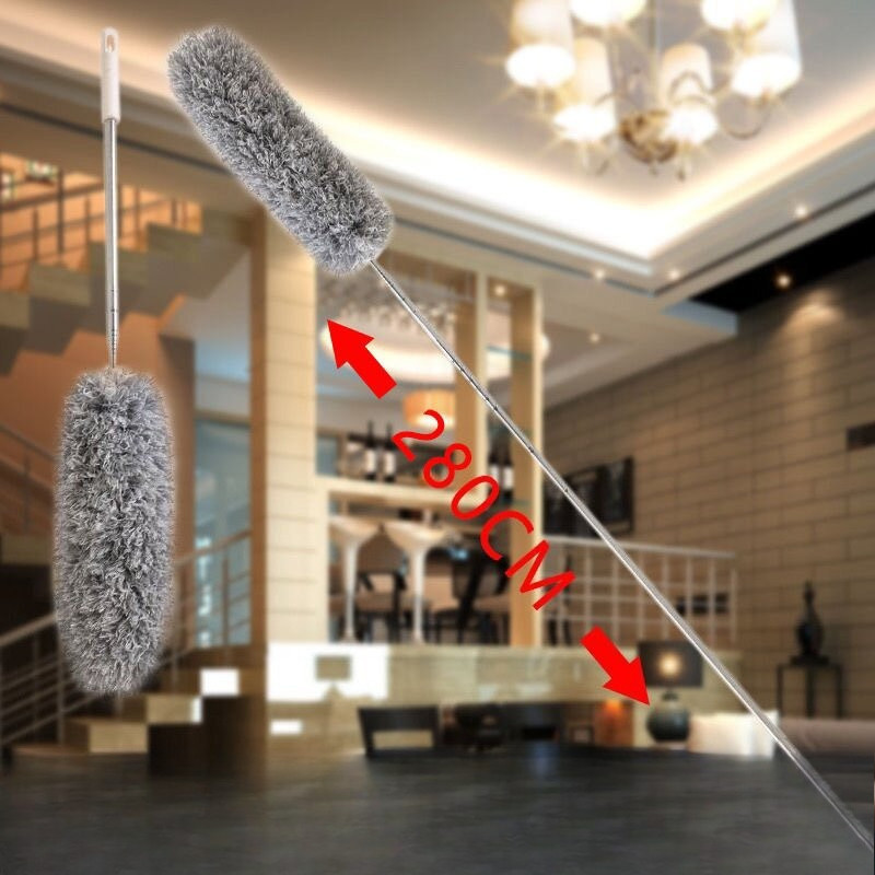 Long Reach Duster 280cm Telescopic Pole with Bendable Microfiber Head ...