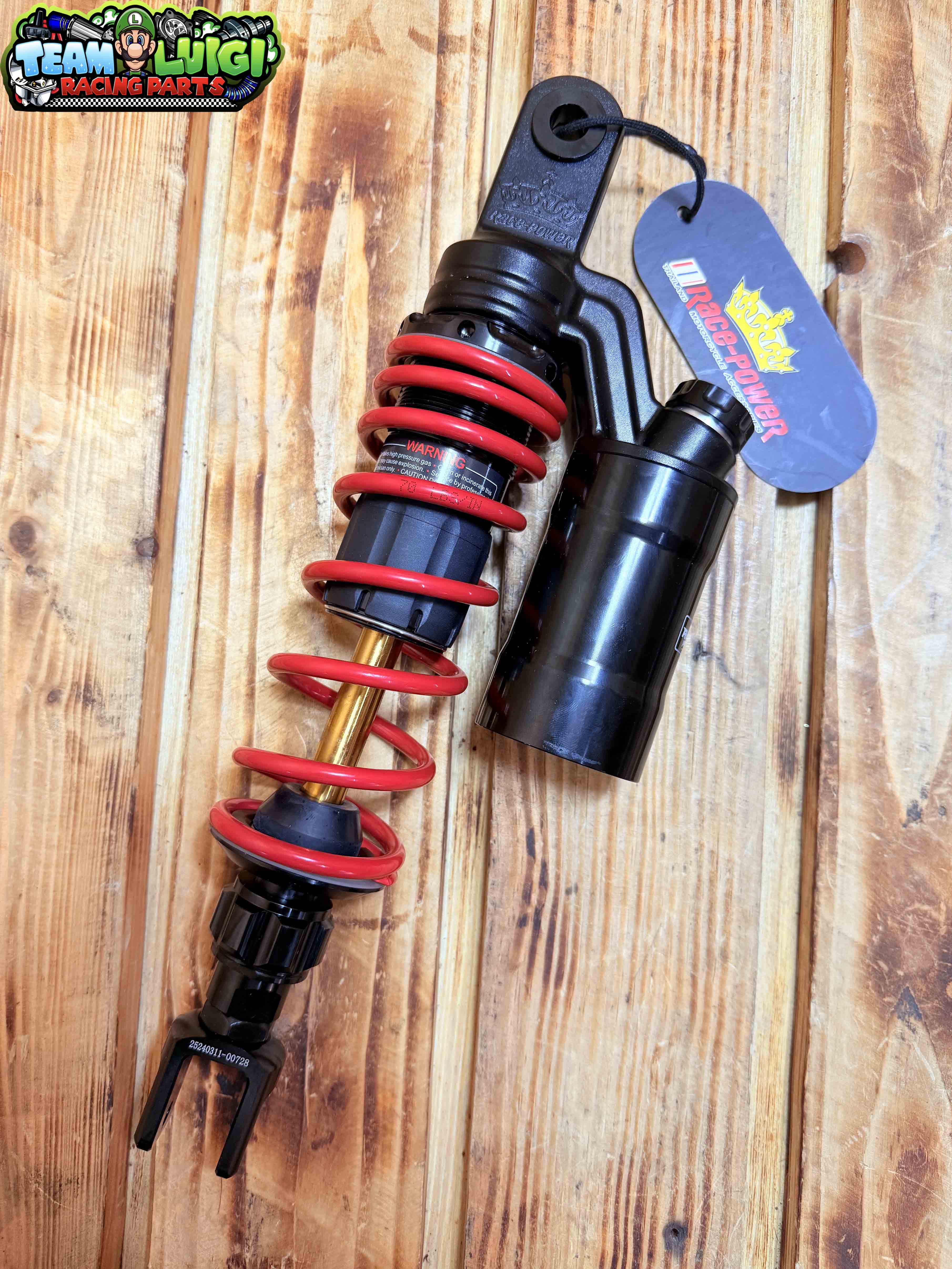 RACE POWER CLICK 125, CLICK 150 REAR SHOCK WITH TANK 330MM PREMIUM R ...