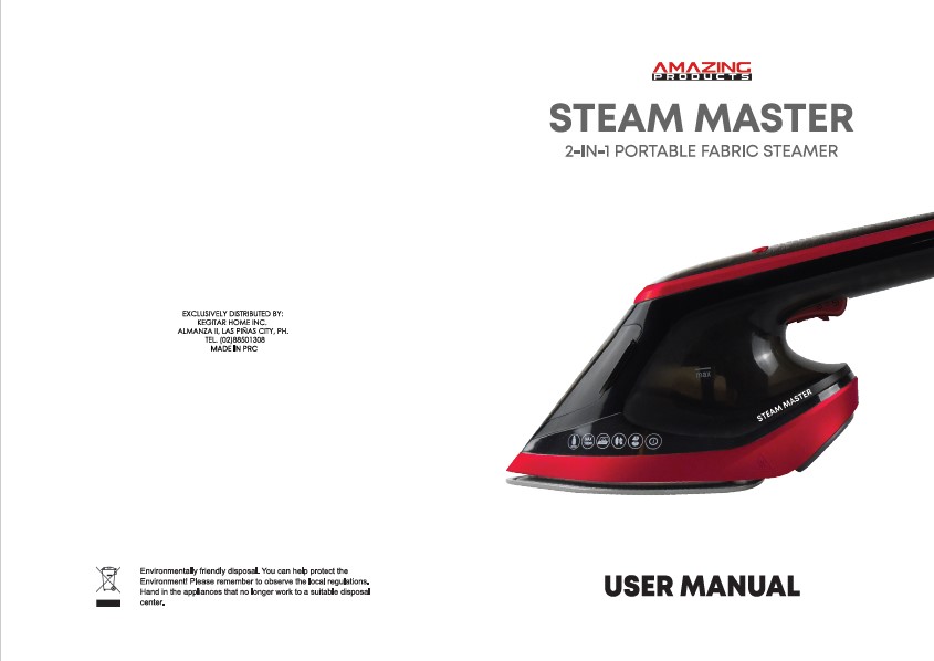 Steam Master 2 In 1 Portable Fabric Steamer | Shopee Philippines