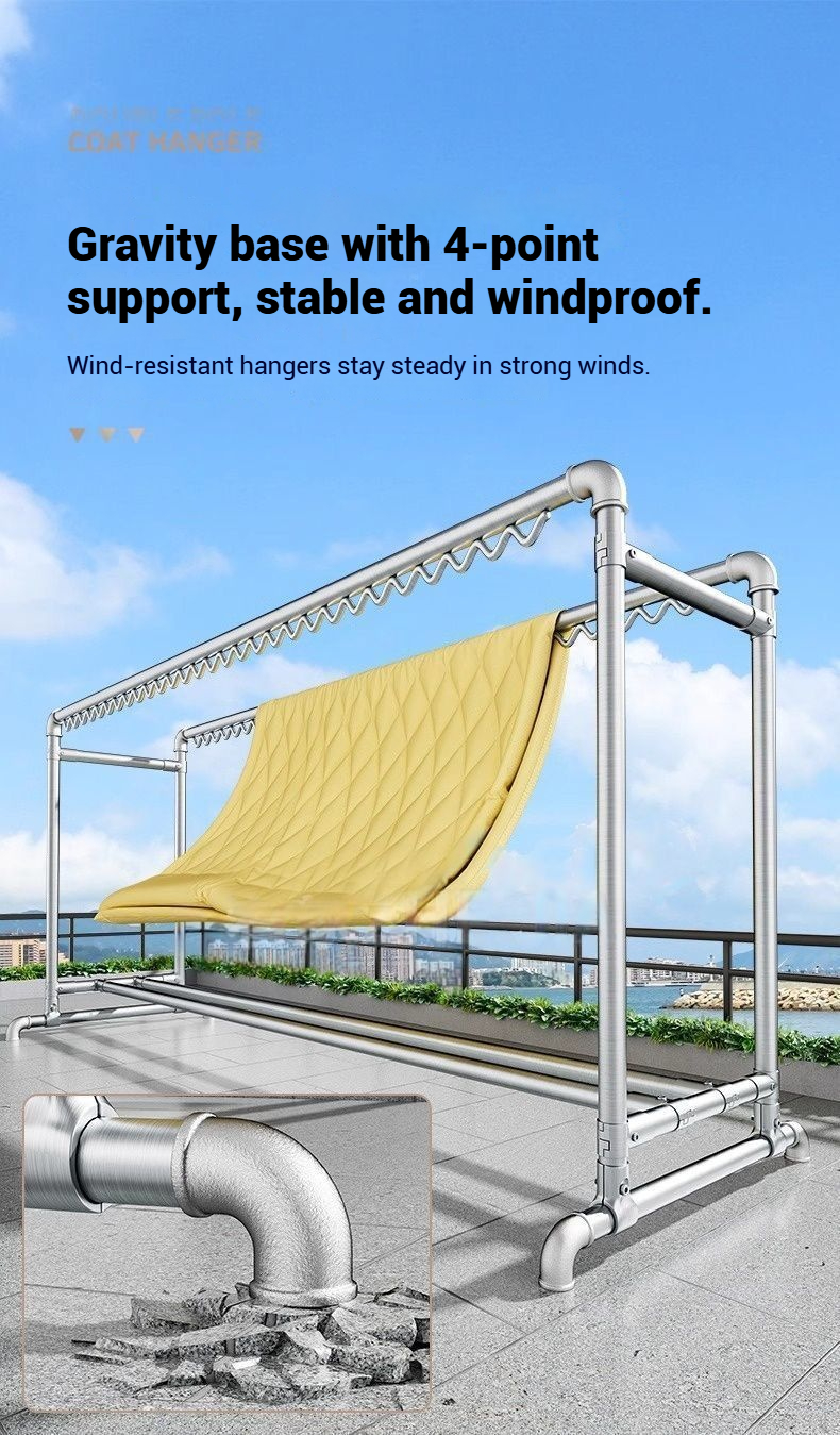 Windproof Clothes Drying Rack Sampayan Ng Damit Heavy Duty Carbon Steel ...