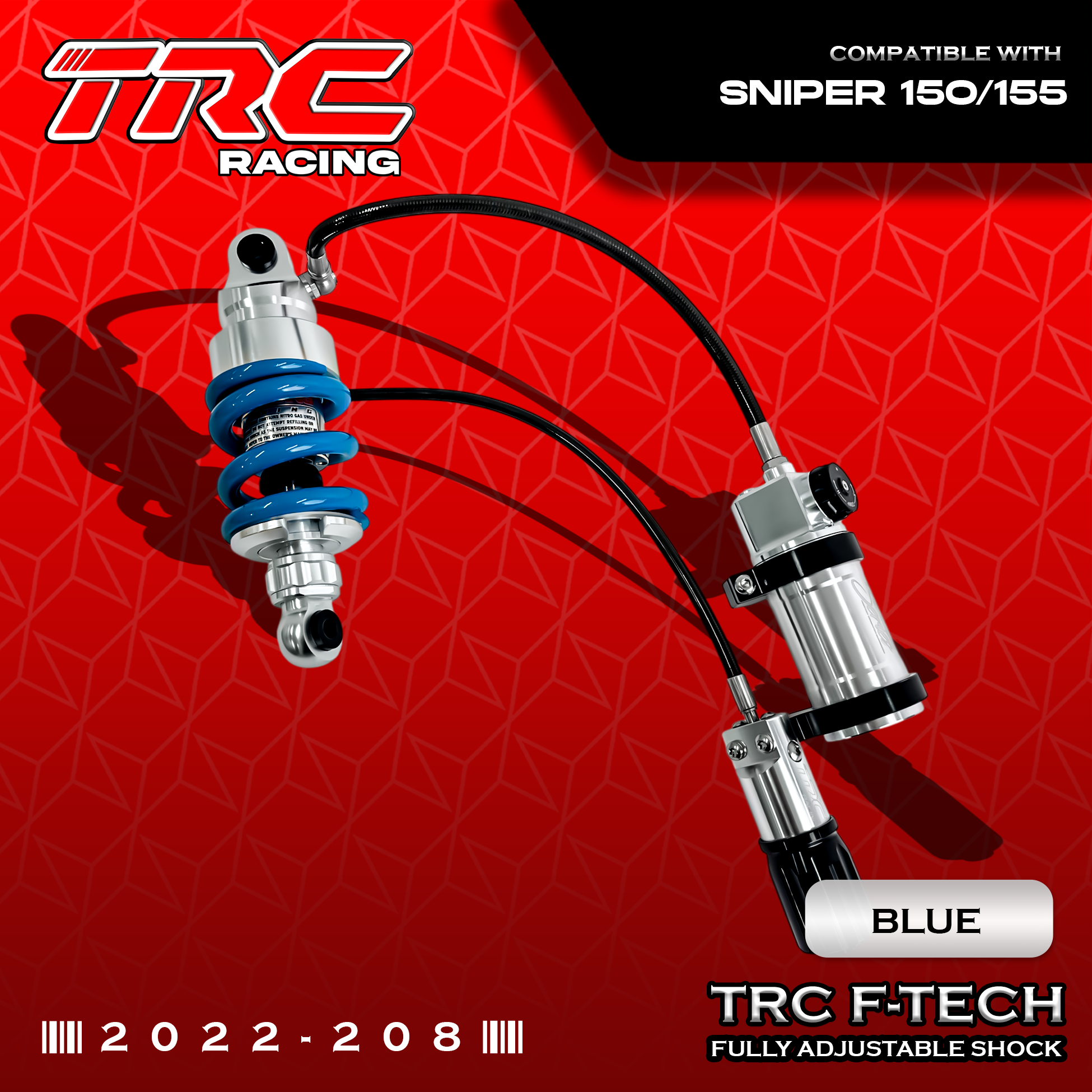 TRC RACING SNIPER 150/155 F-TECH SERIES FULLY ADJUSTABLE REAR SHOCK ...