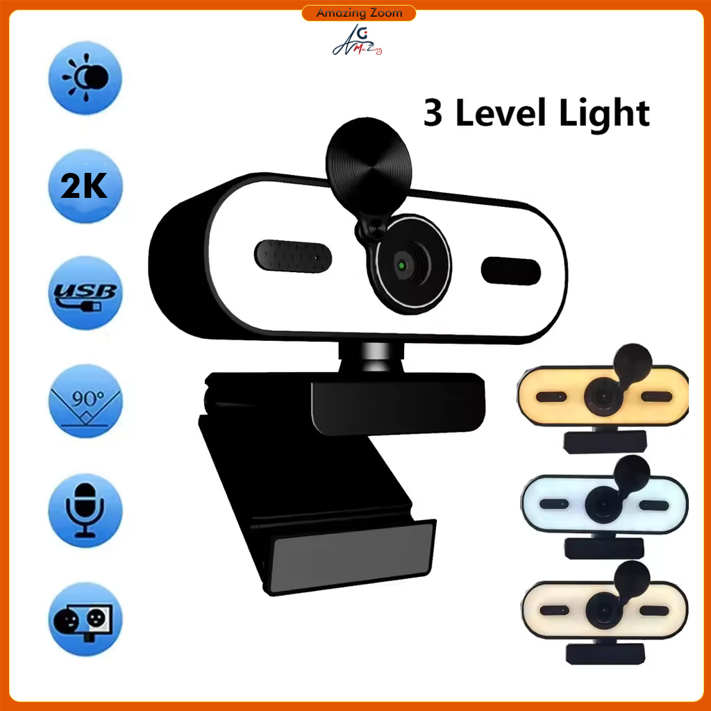 2K Quad HD WebCam For Class Online Teaching Video Streaming with 3 ...