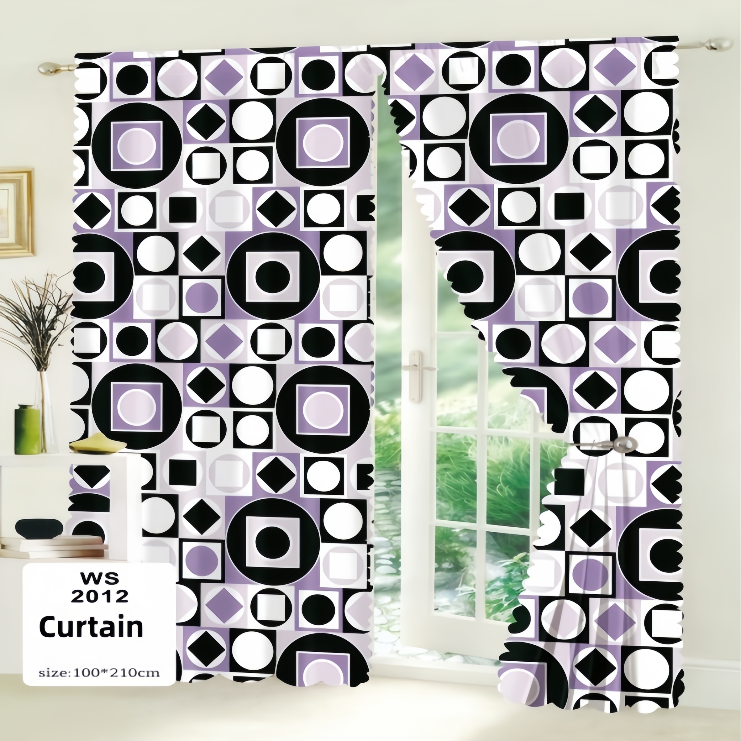Size 100x210cm Curtains 1PCS Kurtina For Home Pang Lababo Curtain For ...