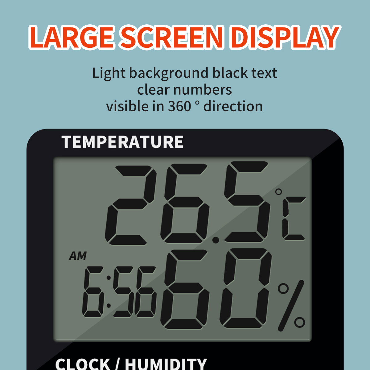Digital Thermometer Hygrometer with Humidity Alert Indoor Climate ...