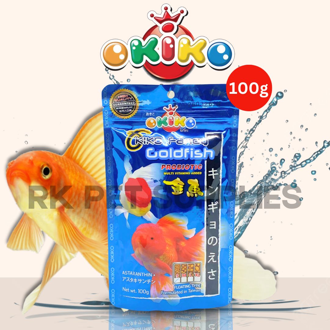 100g Okiko Fancy Goldfish Floating Pellet Pet Fish Food Aquarium Pond ...
