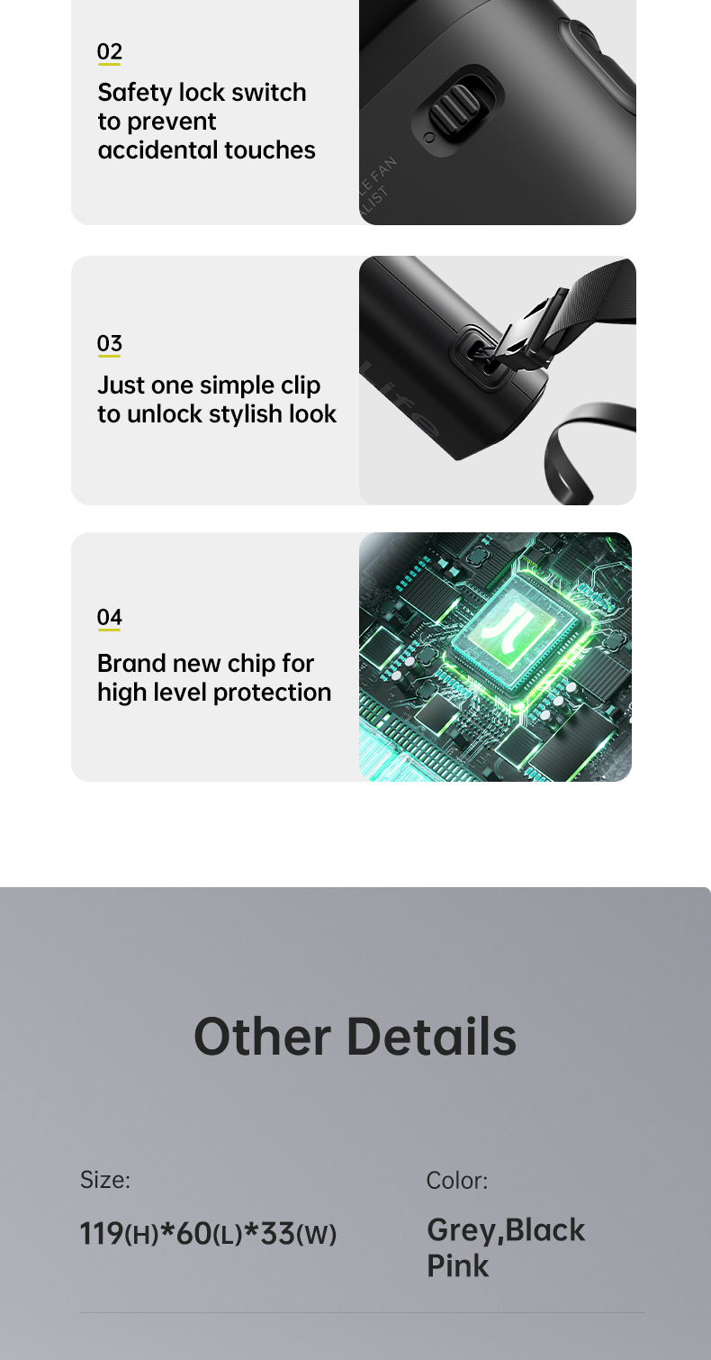 JISULIFE Handheld Fan Life9 Mini Portable Jet Fan Rechargeable USB Fans ...