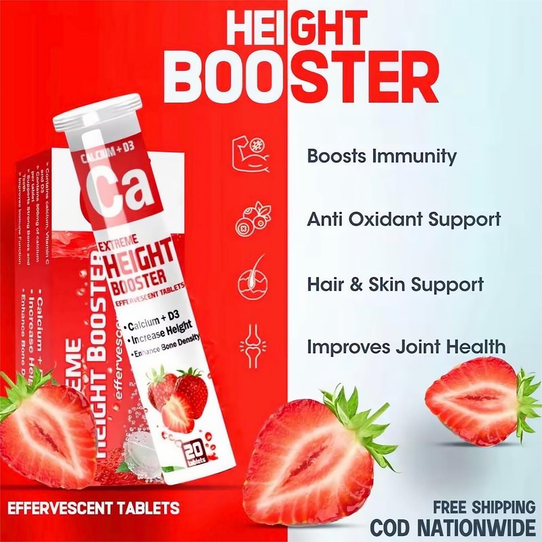 Miracle Booster Height Xtreme Effervescent Height Booster 20-tablets ...