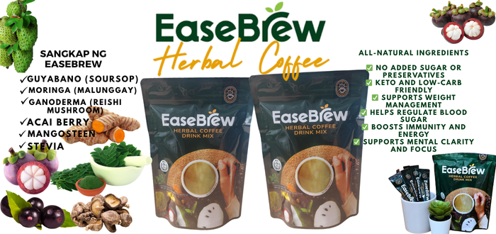 BUY1 TAKE1 EASEBREW ORIGINAL HERBAL MIX COFFEE with MANGOSTEEN,STEVIA ...