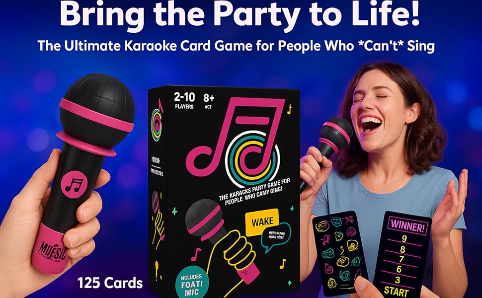 Grab The Mic Karaoke Game Family Party Board Game Toys The Mic Party ...