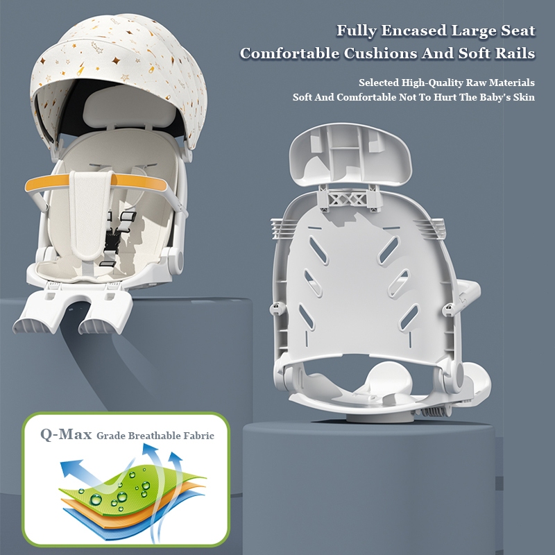 Foldable Stroller Lightweight Stable Soft Seat Hand Push For Baby With a Carport And Footboard ...