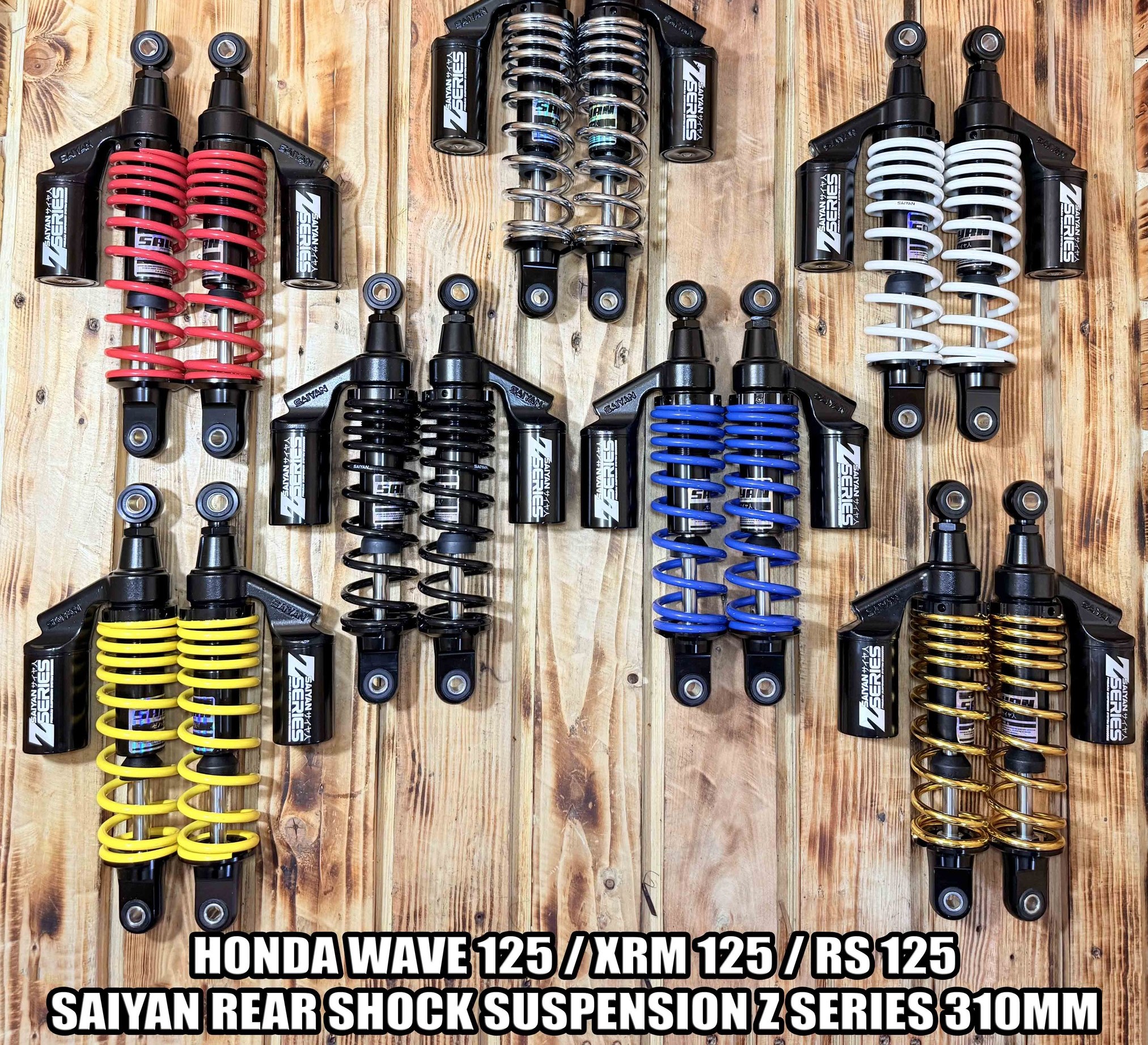 SAIYAN WAVE, XRM, SMASH, RS 125 REAR SHOCK SUSPENSION Z SERIES W/ TANK ...