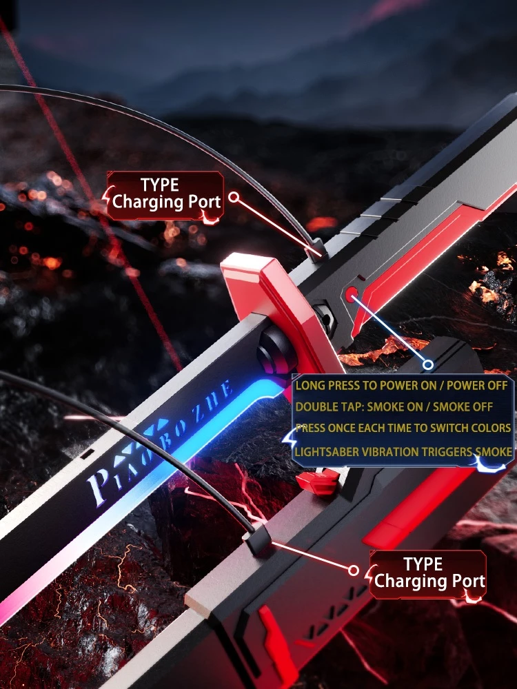 Multi-Color Led Lightsaber - Cosplay Demon Slayer Sword Light Sword ...