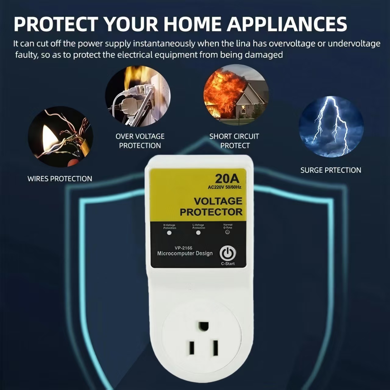 Cozzy Power On Delay Surge Protector 3500W 20A – Automatic Voltage ...