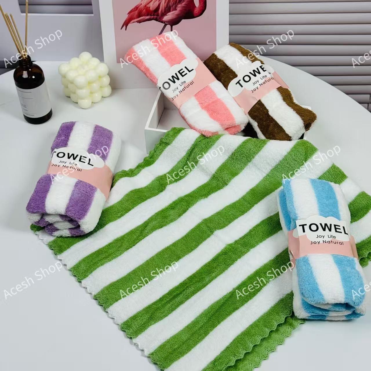 Aesh Microfiber Coral Fleece Face Towel Water Absorption Quick Drying ...