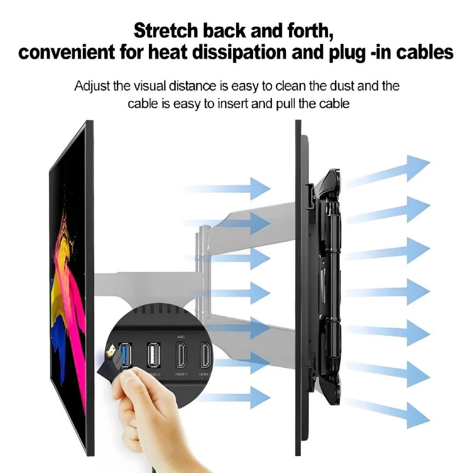 TV wall-mounted 40-85 inch rotary tilt LCD LED display universal ...