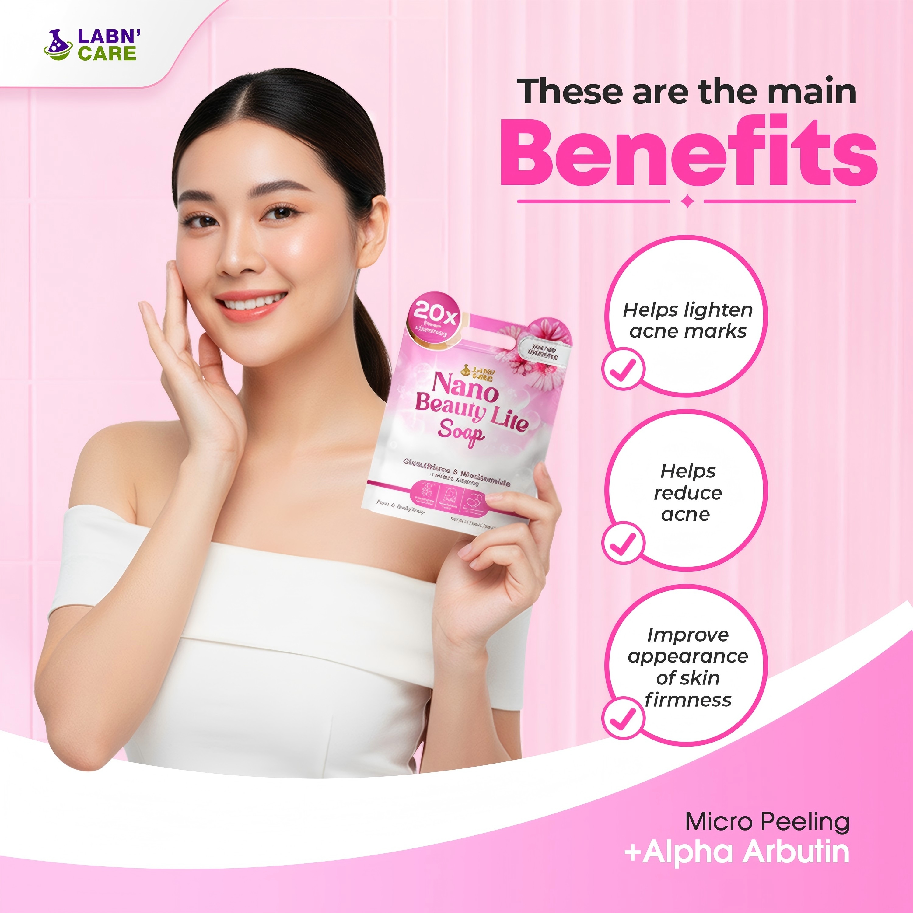 Nano Beauty Lite Soap & Glutathion Niacinamide Body Lotion - 20X ...