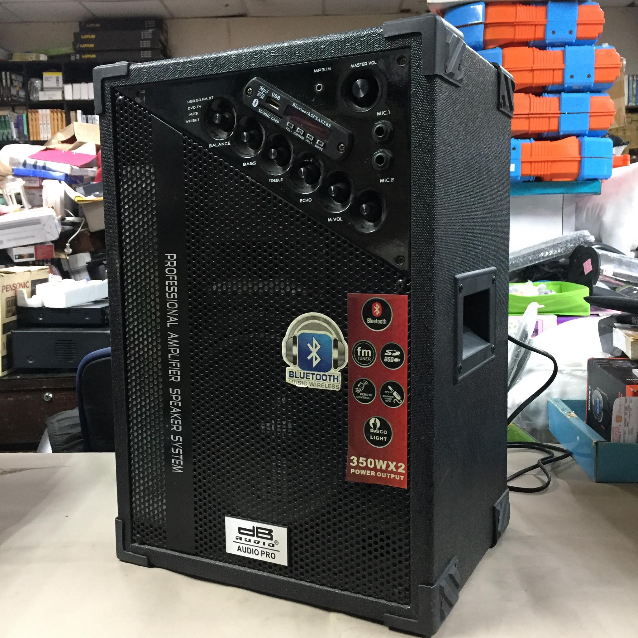 Dbaudio UAS-108 LED BT 350W x2 Proffesional Loud Speaker With LED Disco ...