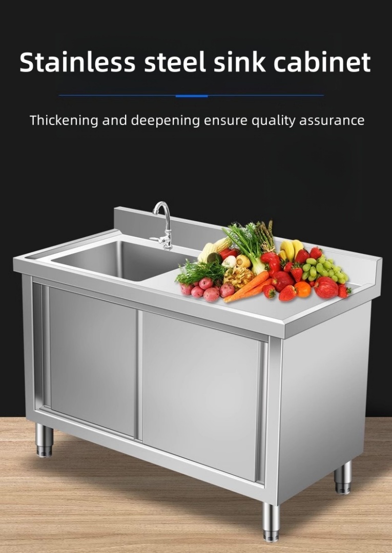 Stainless Steel Kitchen Sink Kitchen Island Table With Sink Sideboard ...