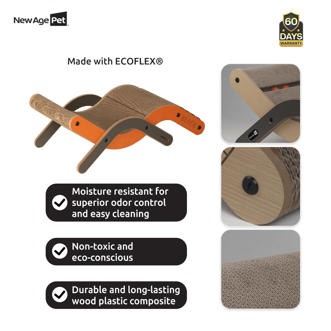 NEW AGE PET Play Structure ECOFLEX Purr & Play Kitty Beach Chair Lounge ...