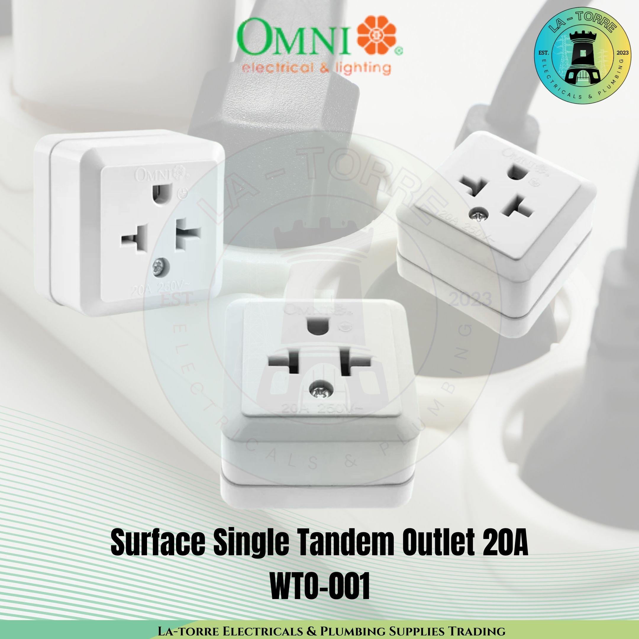 OMNI Surface Tandem Outlet 20A 250V | Shopee Philippines