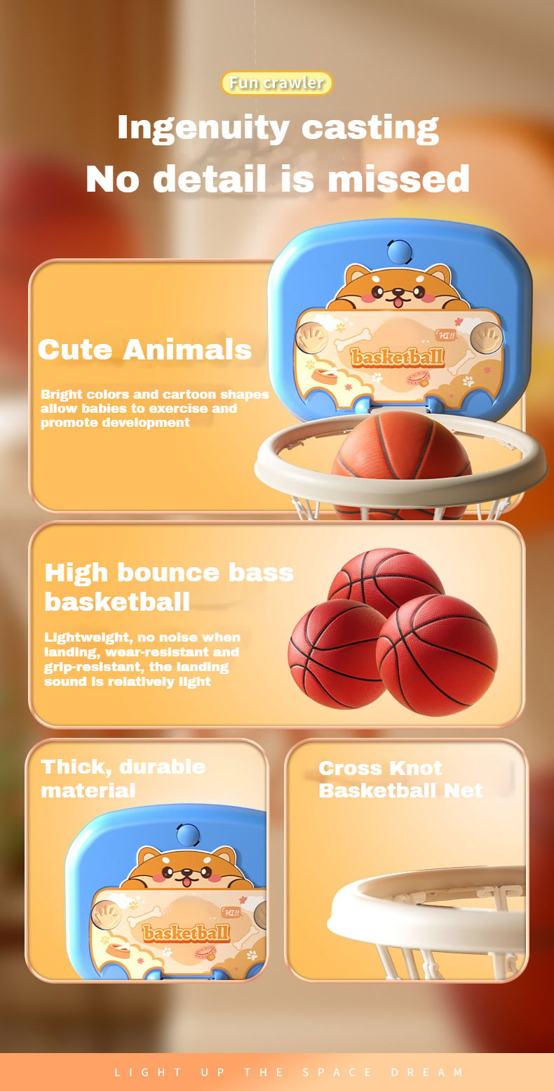【ITB】Cartoon Mini Basketball Ring with Ball Hanging Wall Home No ...
