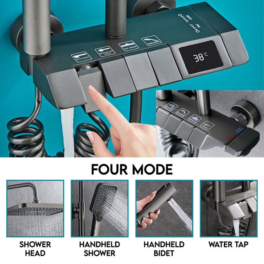 Shower Set Stainless Steel hot and cold shower set bathroom showe ...
