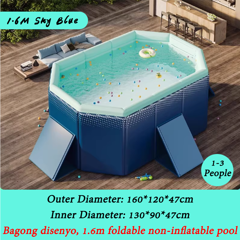 Non-inflatable swimming pool, adult/child family size, foldable ...