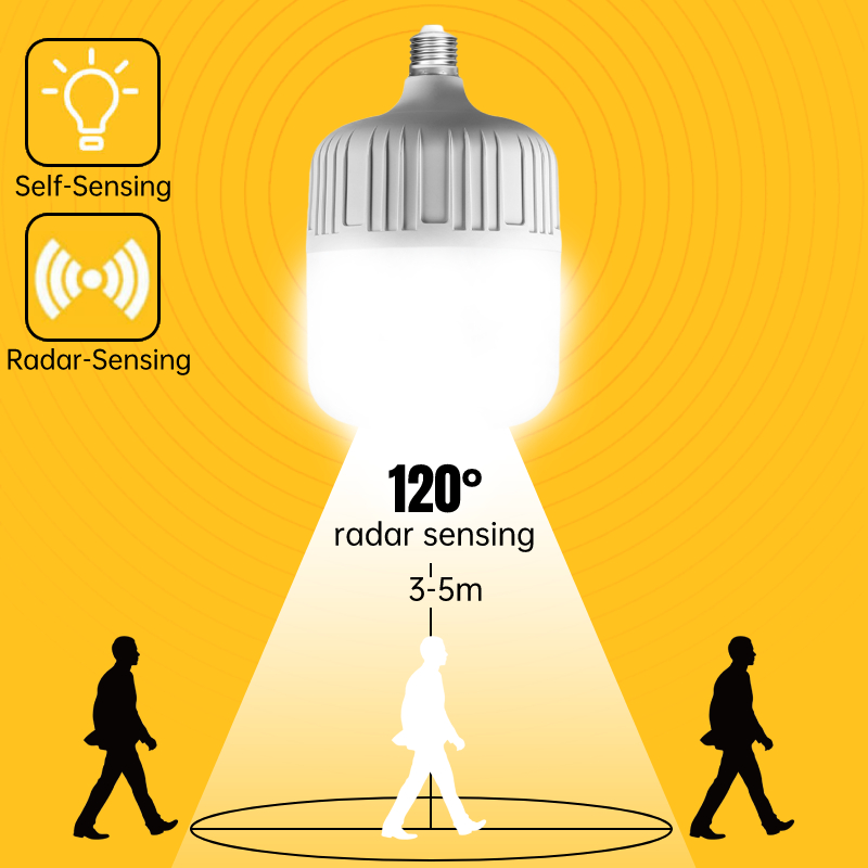 【HOT】E27 Radar Sensor Light Motion LED Globe Bulb Microwave Ambient PIR ...