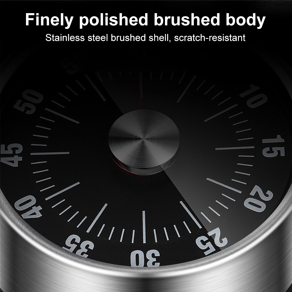 Stainless Steel Magnetic Kitchen Timer 60 Minute Countdown with ...