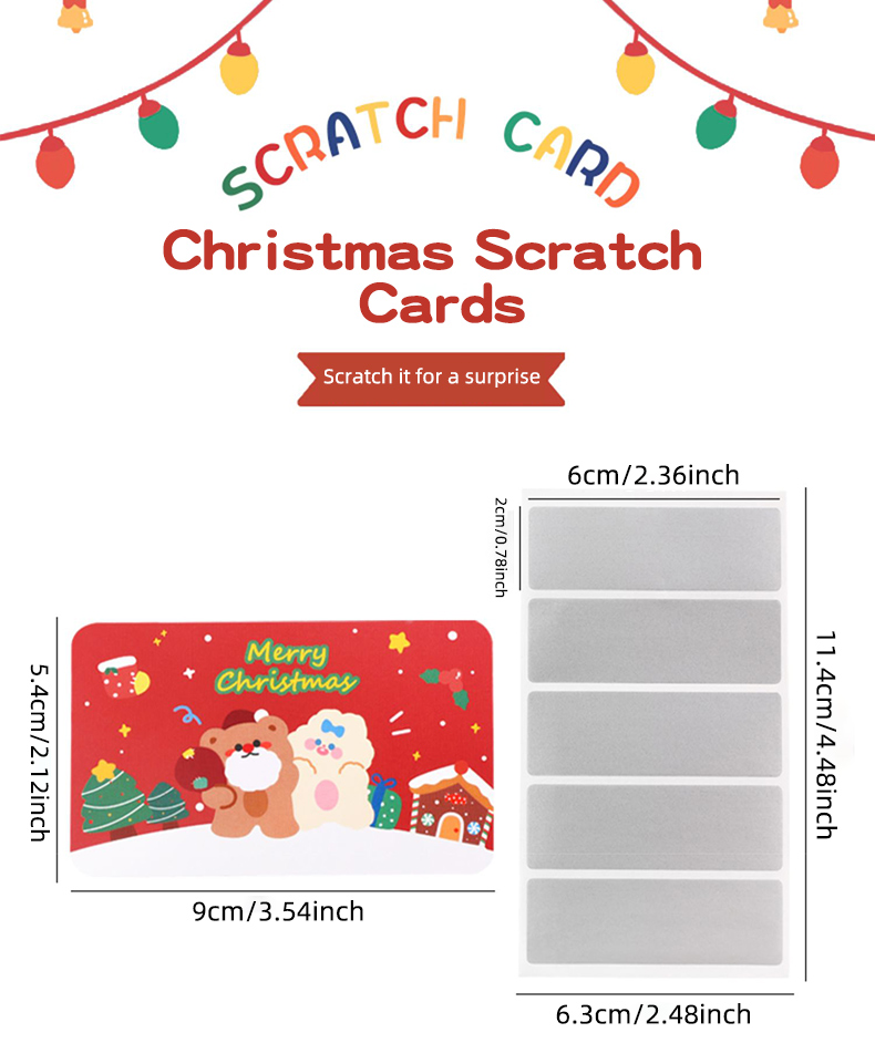 210 Christmas Scratch Cards DIY Christmas Daily game activities ...