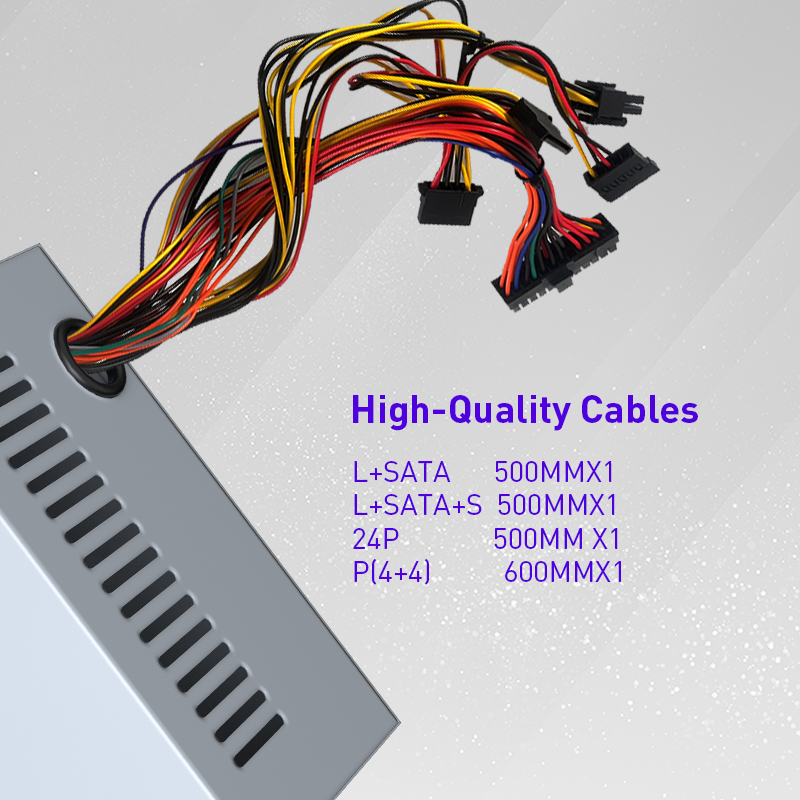 Esgaming 750W ATX PSU Computer Power Supply Long Wire Full Modular For ...