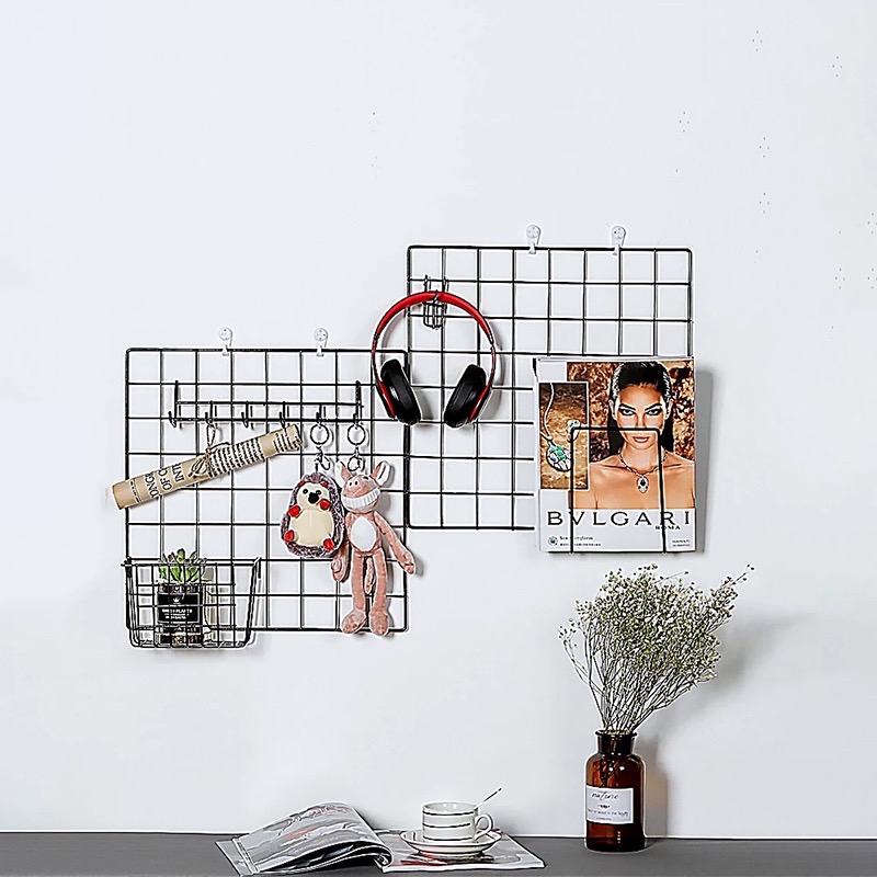 Nordic Wire Mesh Frame Home Decoration DIY Photo Wall Decoration Rack ...
