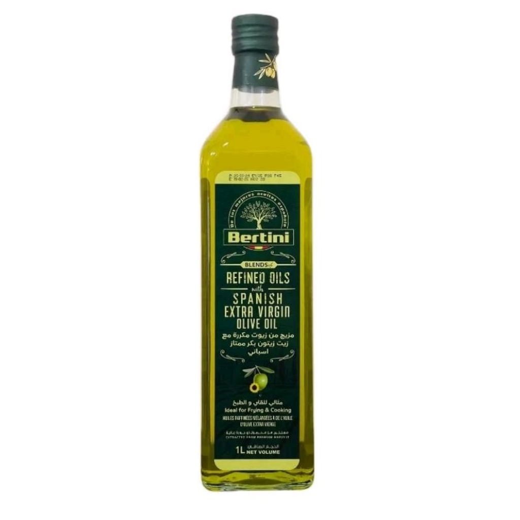 Bertini Spanish Extra Virgin Olive Oil 1000ml - Refined Oils for Frying ...